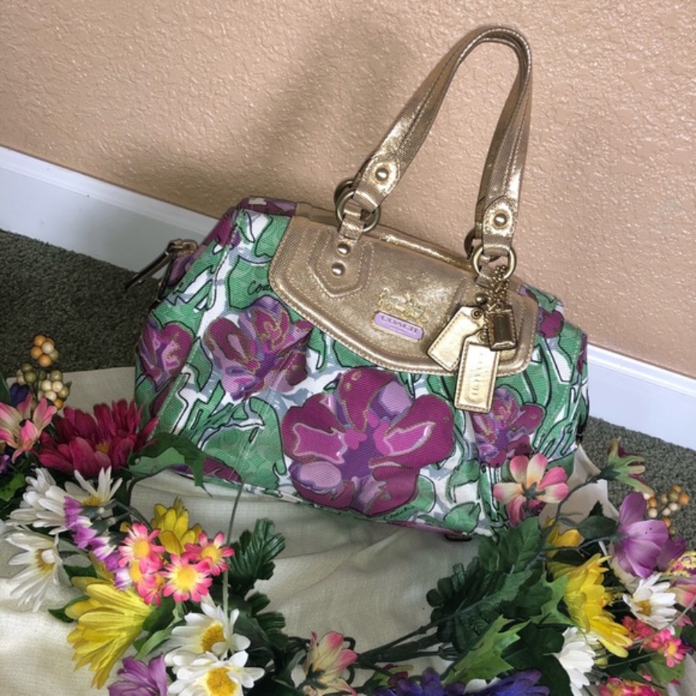Limited Edition Coach Floral Handbag - Gem
